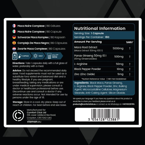 Viaman Maca Capsules | Natural Male Enhancement | ShytoBuy